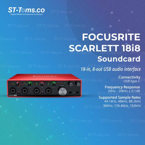 Promo Focusrite Scarlett 18i8 3rd Gen 3 18 i8 USB Audio Interface ...