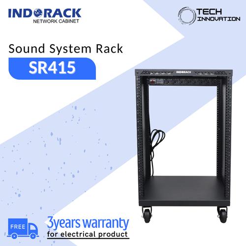 Jual INDORACK Audio Rack 15U Depth 450mm Sound System Rack Audio Rak ...