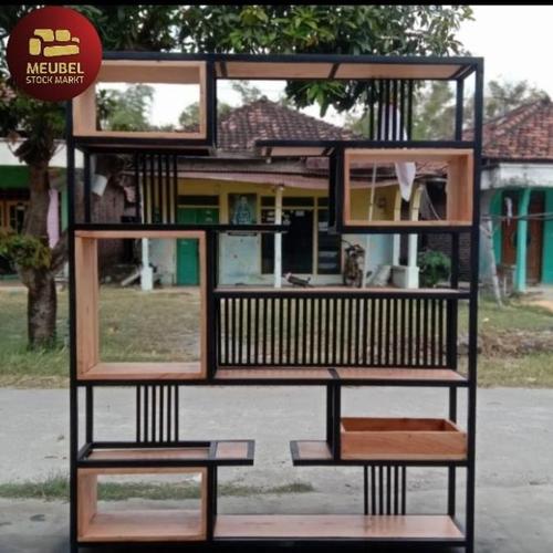 Jual RAK PARTISI DUA SISI BESI HOLLO KAYU JATI BELANDA UKURAN ...
