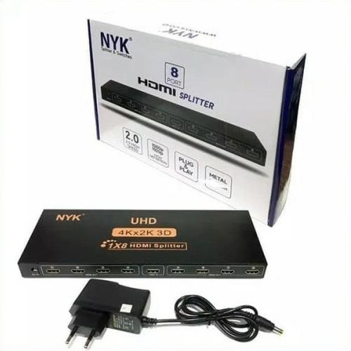 Jual NYK HDMI Splitter 8 Port 1-8 HDCP Full HD 3D 4Kx2K 4K x 2K UHD ...