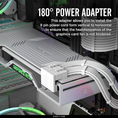 Jual EZDIY-FAB GPU VGA PCIE 8 PIN 180 DEGREE CONNECTOR POWER ADAPTER ...