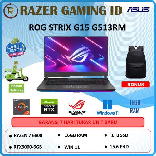 Jual ASUS ROG STRIX G15 G513RM RYZEN 7 6800 RTX3060 16GB 1TB 15.6FHD IPS - Jakarta Utara - RAZER ...