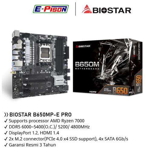 Jual Motherboard AMD B650 BIOSTAR B650MP-E PRO DDR5 AM5 Micro ATX - Kota Yogyakarta - ePISON ...