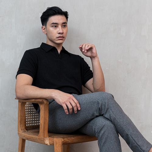 Promo Houseofcuff Polo Shirt Rajut Stretch Lengan Pendek Pria - Hitam ...