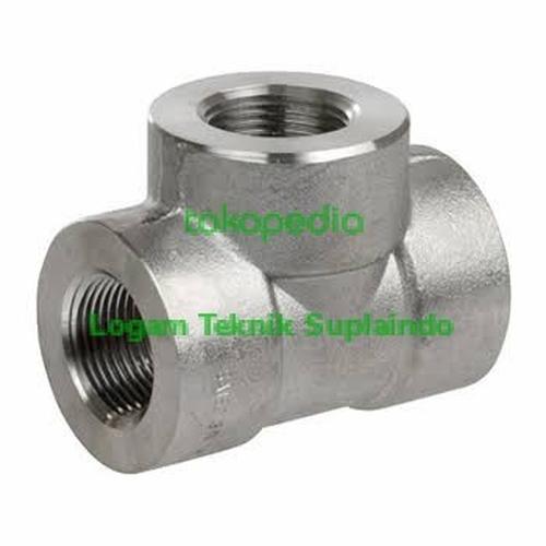 Jual Tee Stainless Class 3000 Drat 1/2 Inch / Tee SS304 #3000 - Jakarta ...