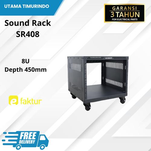 Jual Rack Audio Sound System 8U Depth 450mm SR408 INDORACK Rak Audio ...