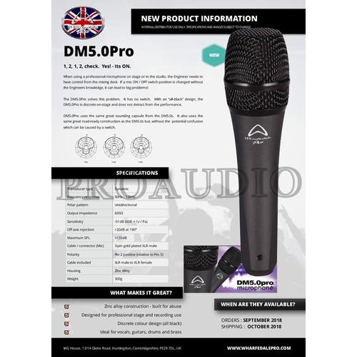 Jual Mic Kabel Wharfedale DM 5.0 DM5.0 Pro Supercardioid Dynamic Microphone - Kota Medan ...
