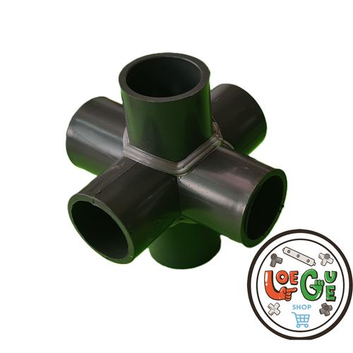 Jual sambungan konektor fitting tee pipa pvc 6 way arah 1" inch - 32 mm ...