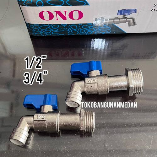 Jual Kran air besi tembok gagang biru ONO 1/2 inch - 3/4 inch - 1/2 inch - Kota Medan ...