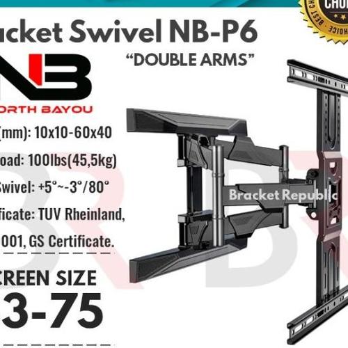 Jual BRACKET TVBEST SWIVEL NORTH BAYOU NB P6 40-70 INCH BEST - Jakarta ...