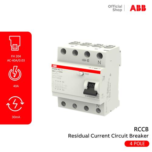 Promo ABB ELCB/RCCB 4P 40A 30mA FH204 2CSF204006R1400 Proteksi Arus Bocor Cicil 0% 3x - Jakarta ...