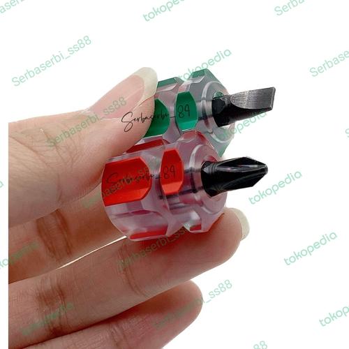 Promo Mini stubby screw pembuka baut obeng kembang dan gepeng - set ...