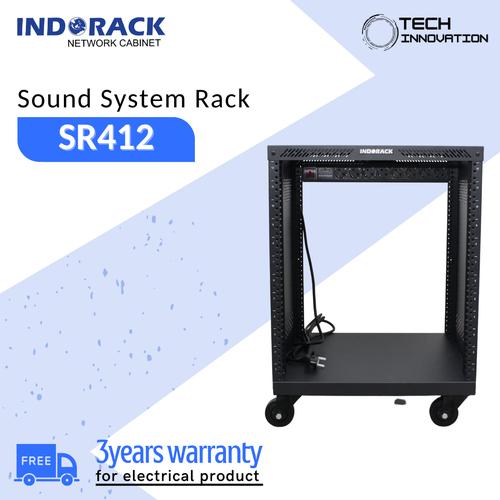 Jual INDORACK Audio Rack 12U Depth 450mm Sound System Rack Audio Rak ...