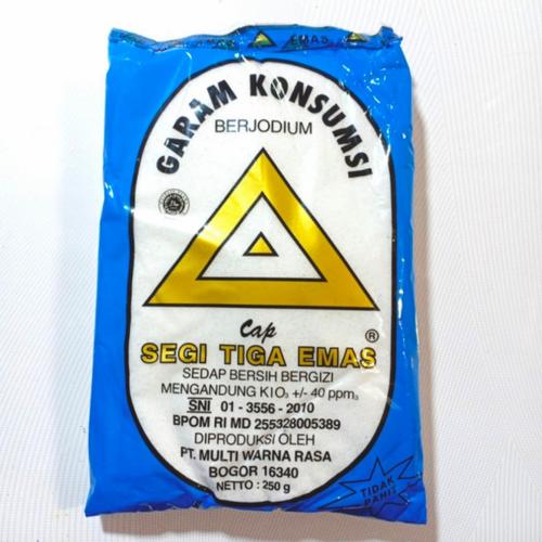 Jual Garam Garem Meja Masak Komsumsi Beryodium Halus Cap Segi Tiga Emas ...