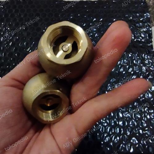 Jual foot valve brass kuningan drat 1/2 " inch / foot valve gentong ...