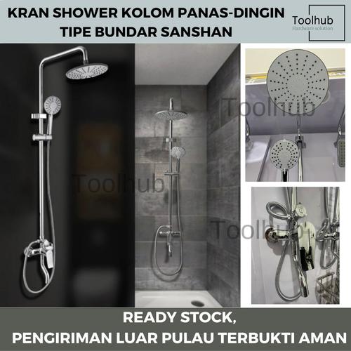 Jual SANSHAN Kran Shower Kamar Mandi air panas-dingin bentuk lingkaran ...