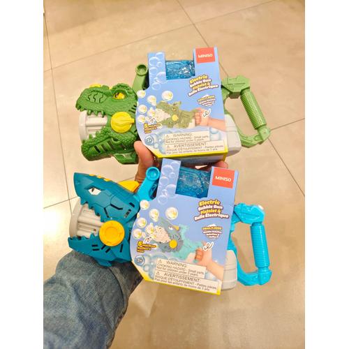Jual MINISO Mainan Pistol / Electric Bubble Gun ( Dino / Shark ...