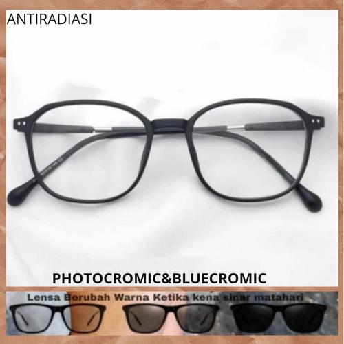 Jual kacamata pria bluecromic photocromic + blueray anti radiasi bisa ...