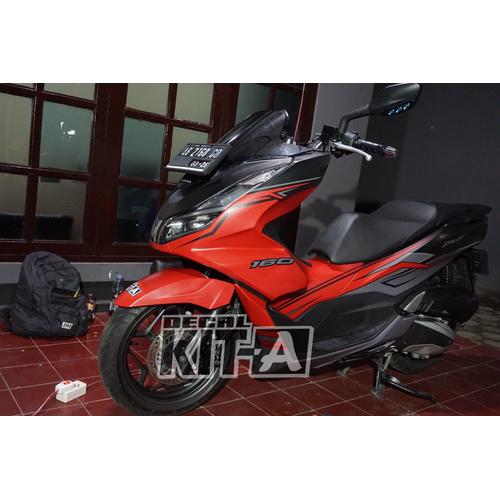 Jual Decal Honda Pcx 160 custom design Motif hitam merah gelap D-Y4-021 ...