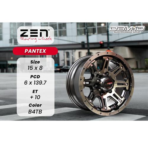 Promo Velg Zen Wheels PANTEX Original R15 15X8 6X139.7 et 10 Black Full ...