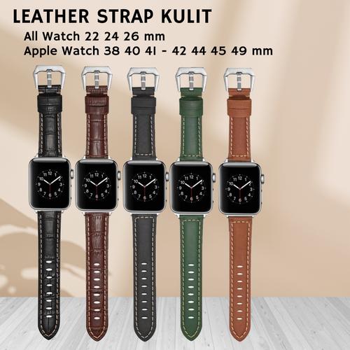 Jual Leather Strap Kulit Apple Watch Panerai 22mm 24mm 41mm 42mm 44mm ...