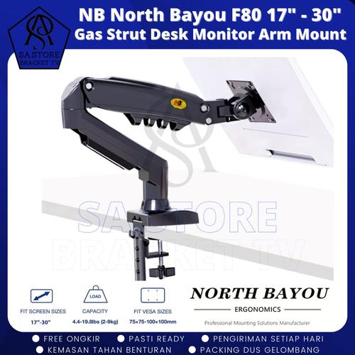 Jual NB F80 North Bayou Gas Strut Bracket TV Monitor Meja / Bracket ...