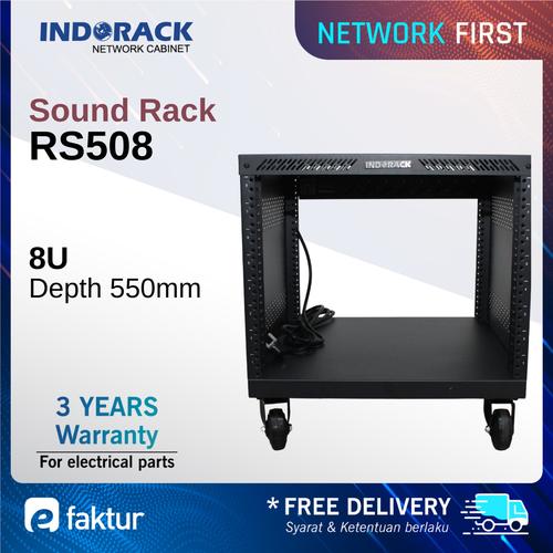 Jual SR508 Indorack Sound System Rack 8U Depth 550mm Audio Equipment ...
