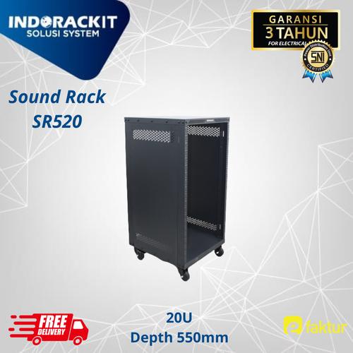 Jual Rack Audio Sound System 20U Depth 550mm SR520 Rak Sound Rack ...