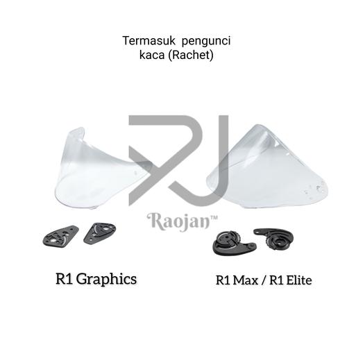 Jual Kaca helm NHK R1 Visor helm NHK R1 Max R1 Elite - Clear, R1 Max ...