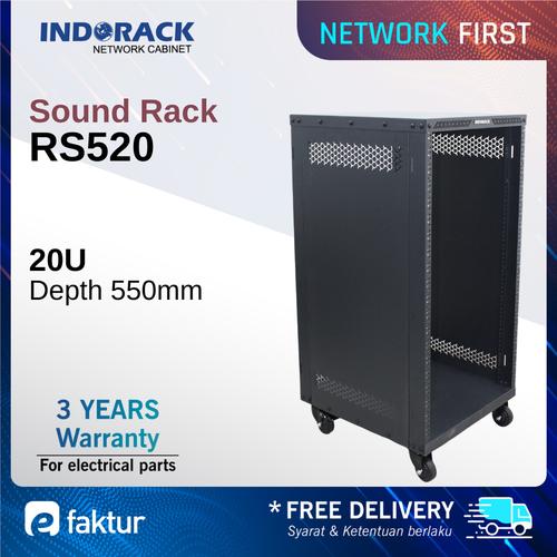 Jual SR520 Indorack Sound System Rack 20U Depth 550mm Audio Equipment ...