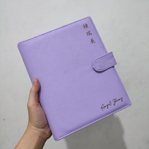 Jual [BISA CUSTOM] Binder Kulit A5 Bisa Custom Nama/ Binder A5 Custom ...