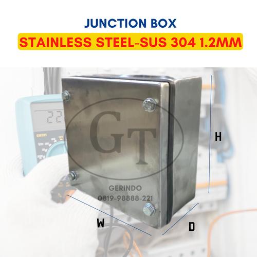 Jual Junction box stainless steel indoor 300x300x150mm SUS304 1.2mm ...