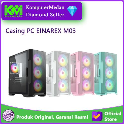 Jual Casing EINAREX M03 COLOR 1X120MM FAN ARGB - mATX Gaming Case ...