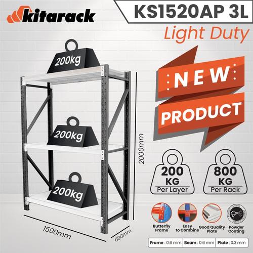 Jual KITARACK 1520A Light Duty Rack Gudang 200KG / LAYER 2000 x 60 x ...