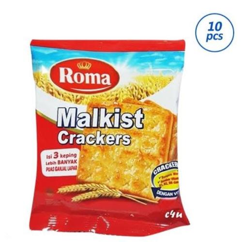 Jual Malkist Roma Biskuit Sweet Crackers isi 10 sachet @ 3 Keping ...