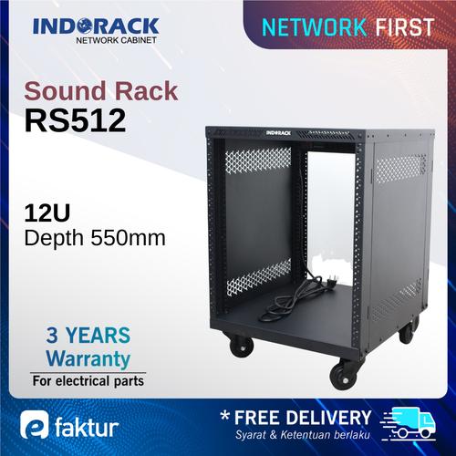 Jual SR512 Indorack Sound System Rack 12U Depth 550mm Audio Equipment ...