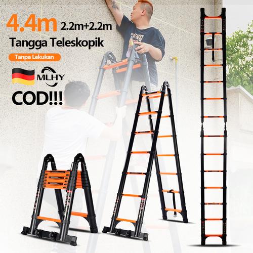 Jual MLHY Tangga Teleskopik tanpa lekukan（2.2+2.2）4.4M Aluminium Tangga ...