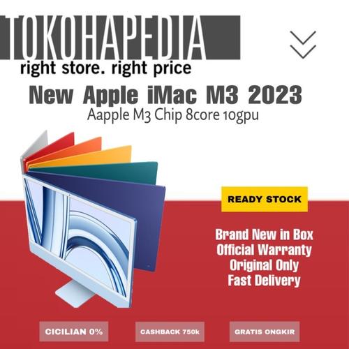 Jual Apple iMac M3 Chip 2023 16GB 256 512 1TB 2T 24-nch 4.5K Retina ...