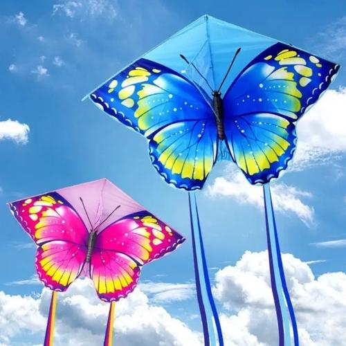 Jual Layangan anak anak Motif Kupu Kupu Biru dan Pink / layang layang ...