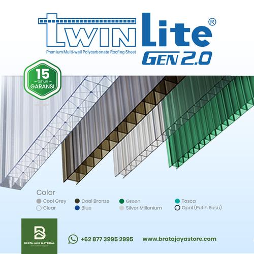 Jual Atap Polycarbonate Twinlite 10mm Gen2 Flat Transparant Clear ...