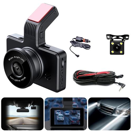 Jual dash cam dvr cctv mobil dual kamera layar 3 inch full HD wide ...