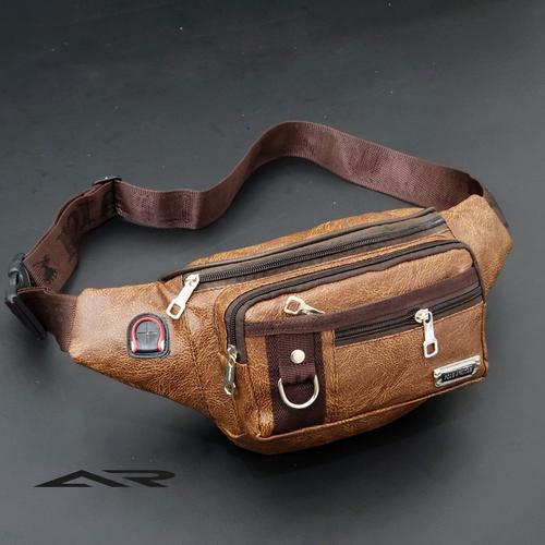 Jual Tas Selempang Pria POLO AMSTAR Waistbag PU Leather Tas Pinggang ...
