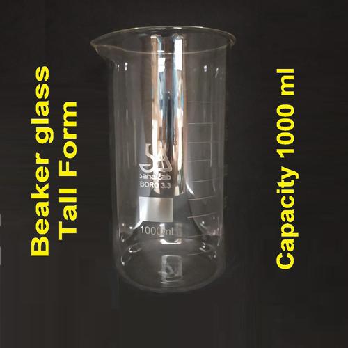 Jual BEAKER GLASS 1000ML TALL FORM GELAS KIMIA GELAS PIALA BEKER 1102 ...