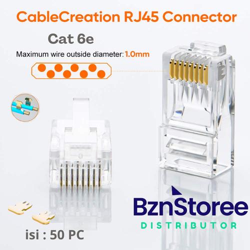 Jual Konektor Connector Kepala LAN RJ45 CAT6 UTP Indoor Outdor / RJ45 ...
