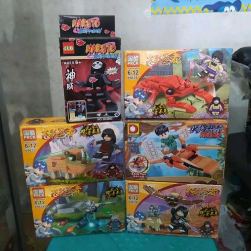 Jual Mainan balok kecil Naruto Itachi Kakashi Mizukage Madara Figure ...