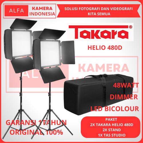 Jual TAKARA HELIO 480D Bi Color Paket 2x Led stand tas studio - Jakarta ...