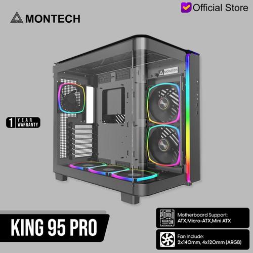 Promo MONTECH KING 95 PRO MID Tower ATX Case - Black Cicil 0% 3x ...