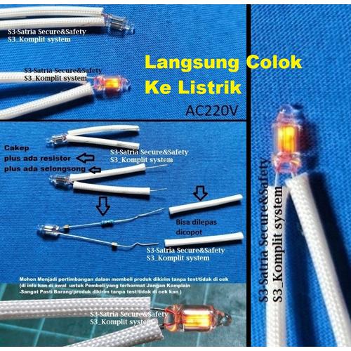 Jual lid lampu indicator led plus + resistor tombol saklar klik Stop ...