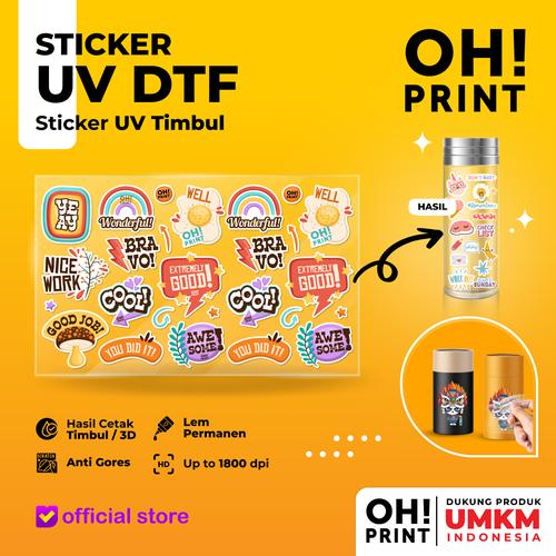 Jual Stiker UV DTF | Sticker UV Decal | Sticker UV Timbul - 60x25cm, 1. ...