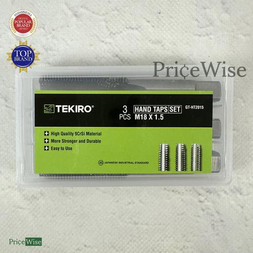 Jual Hand Taps Set 3 pcs M18 x 1.5 / 2 / 2.5 / Hand Tap / Pembuat Drat ...